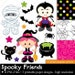 Spooky Friends Halloween clipart Clip art and Digital
