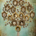 Wedding Family Tree Design With 14 photos in Gold