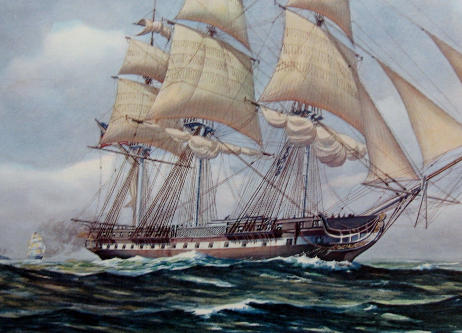 Vintage Old Ironsides Art Print