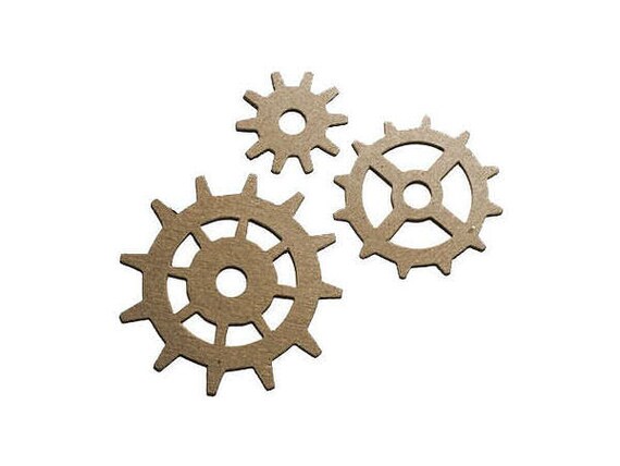 Accent Cogs Clunky Circle Die Cuts in Kraft by SpectacularStuff