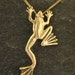 14K Gold Original Frog Pendant on a 14K Gold Chain