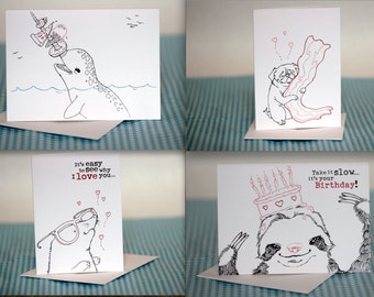 Happy Birthday Sloth Greeting Card