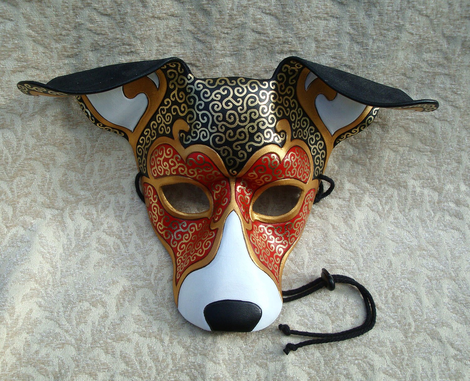 Venetian Hound Mask... handmade leather mask by Merimask on Etsy