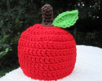 Crochet apple hat | Etsy