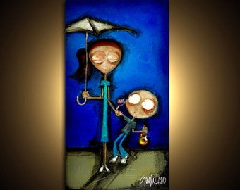 Original Painting Modern Abstract Art by SLAZO 30x40 by SlazoArt