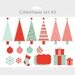 Christmas digital paper pack and clipart clip art digital