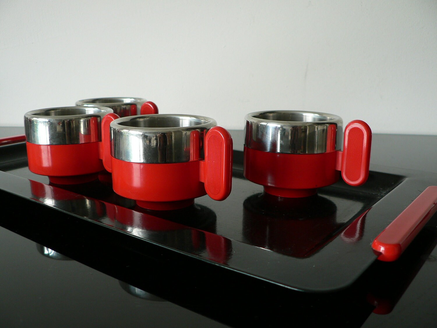 vintage italian espresso coffee set / 1980s Morinox set of 4