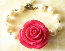 Unique rose bracelet related items | Etsy