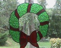 Unique stained glass wreath related items | Etsy