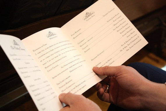 Items similar to 25 - Tri-Fold Programs - 5x5 - 24 Style Options ...