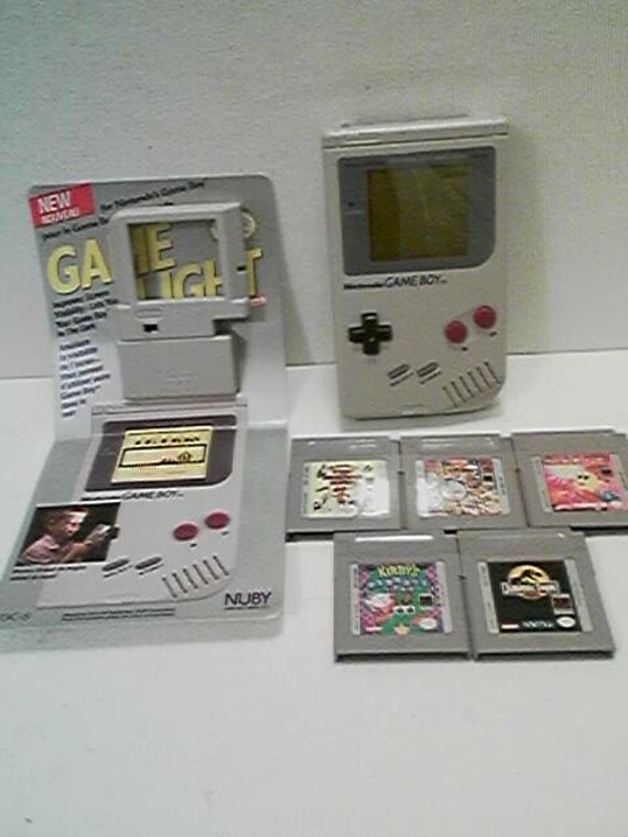 Vintage 1980s Game Boy with 5 Games and a Gaming by hollister54