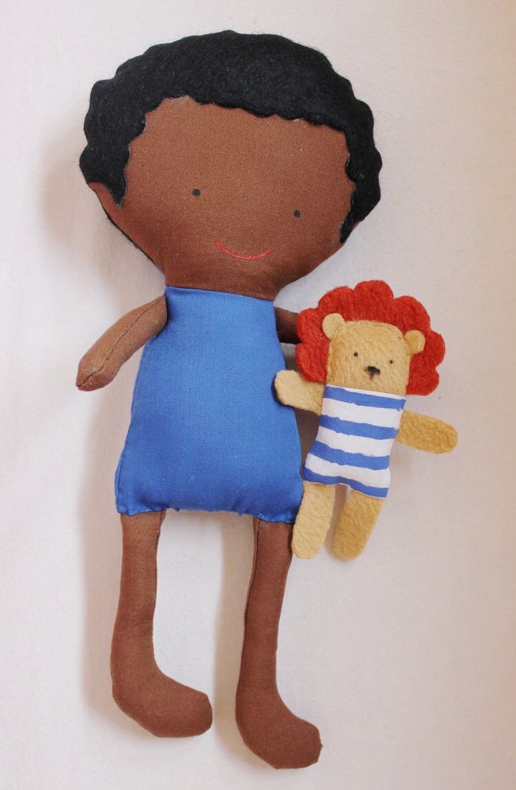 Doll Sewing Pattern Toy Cloth Boy Doll Pattern Lion PDF by ElfPop