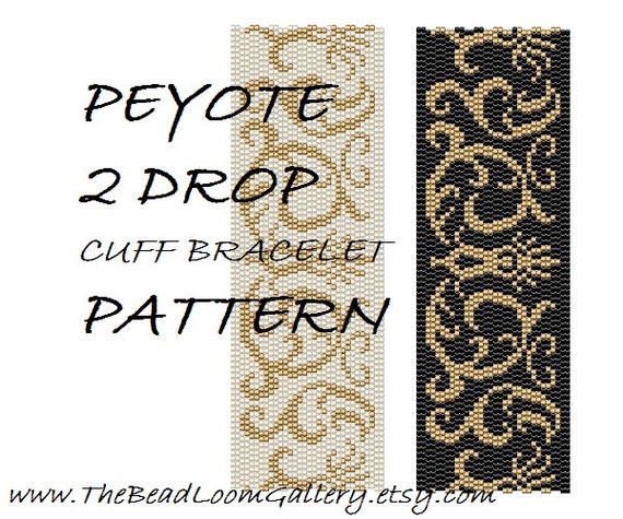 Peyote 2 Drop Cuff Bracelet Pattern Vol.16 PDF File PATTERN