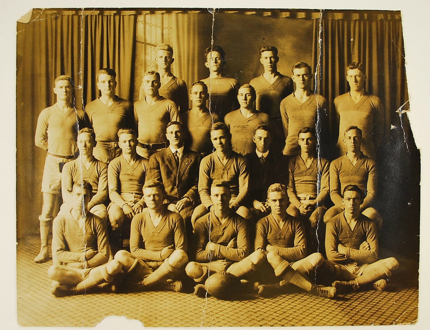 Football Team College Early 1900's Real Photo by PaperSeeker