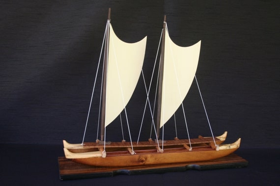 Items similar to Hawaiian double hull voyaging canoe on Etsy