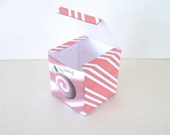 Printable Christmas Cracker Shape Gift Box Favor