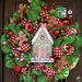 34 Deco Mesh GINGERBREAD HOUSE CHRISTMAS Wreath