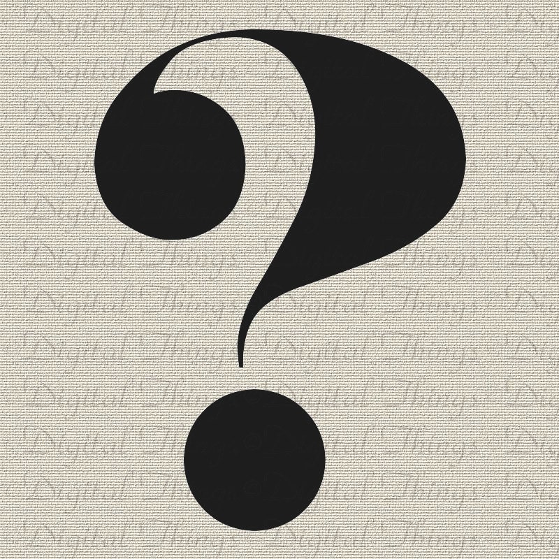 Typography Question Mark Script Wall Decor Art Printable