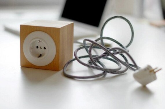 Items similar to Extension lead made of wood on Etsy