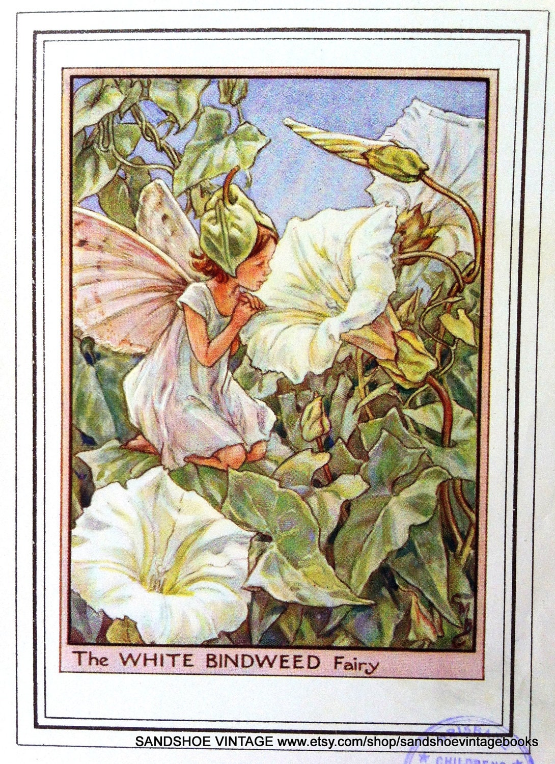 On Hold 1930s Fairy Cicely Mary Barker Print Ideal For Framing