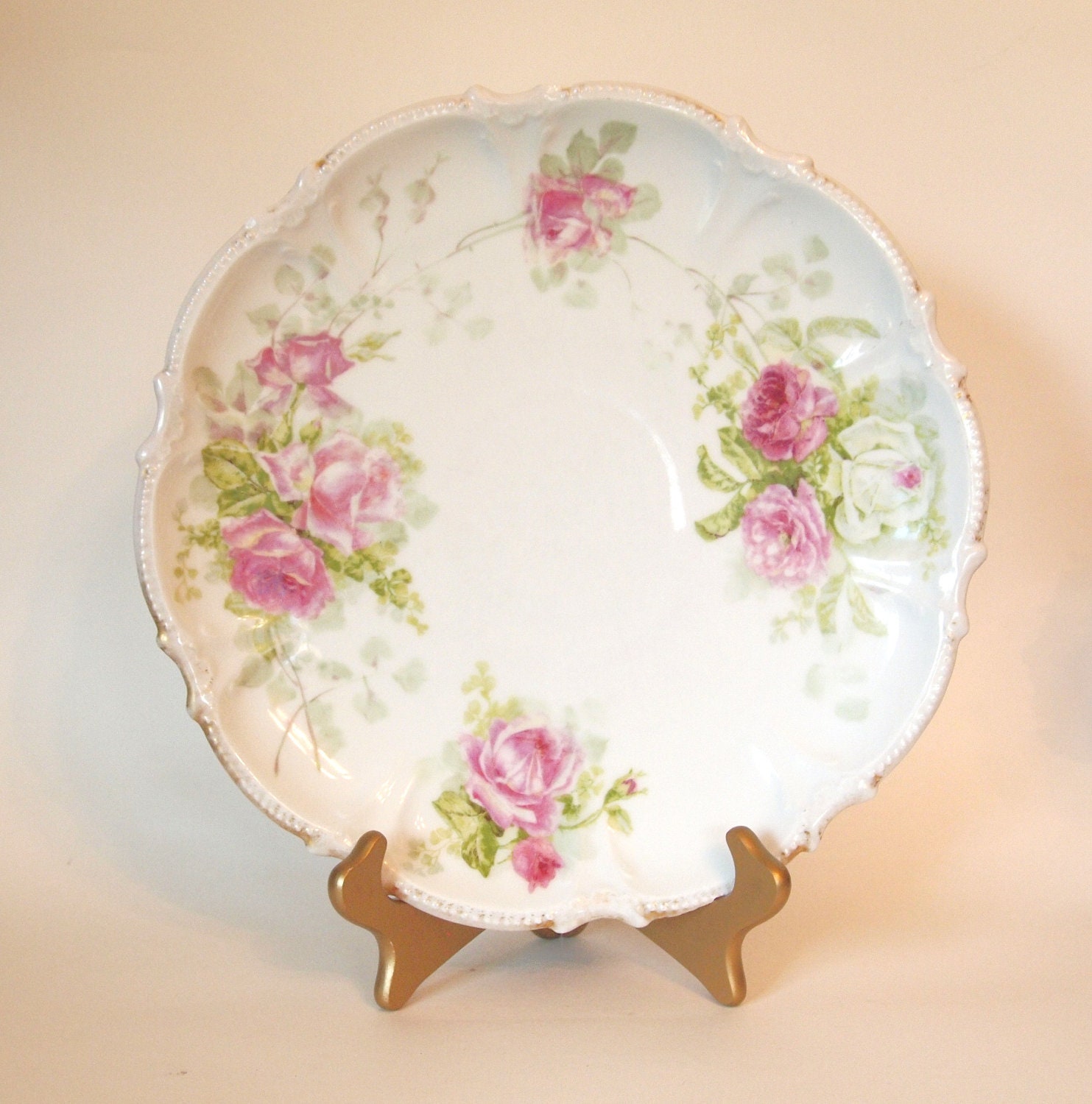 Antique Limoges Coronet Pink Roses Porcelain by HouseofLucien