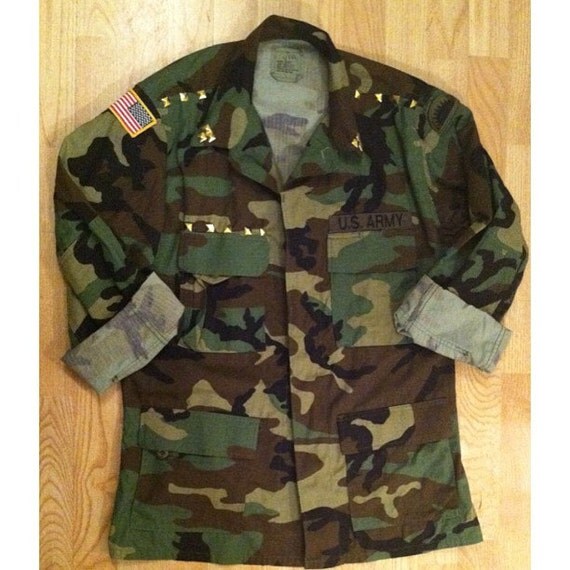 Vintage US Army Ranger camo camouflage shirt coat/jacket