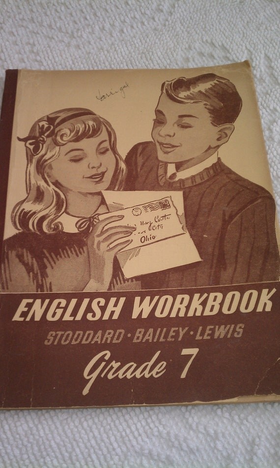 Vintage 7th Grade English Workbook 1948