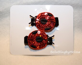Popular items for Ladybug hair clip on Etsy