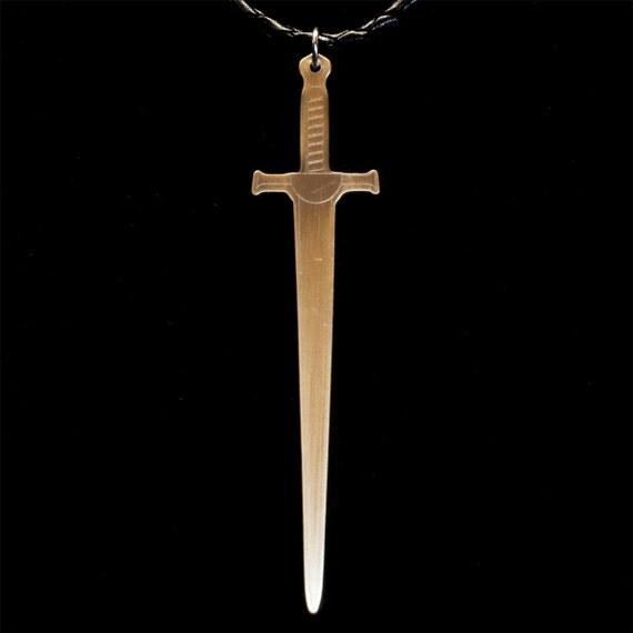 Items similar to Sword Highlander Pendant antique brass Scottish ...