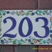 Custom Hand Painted Ceramic House Number Tile by CgullCeramics