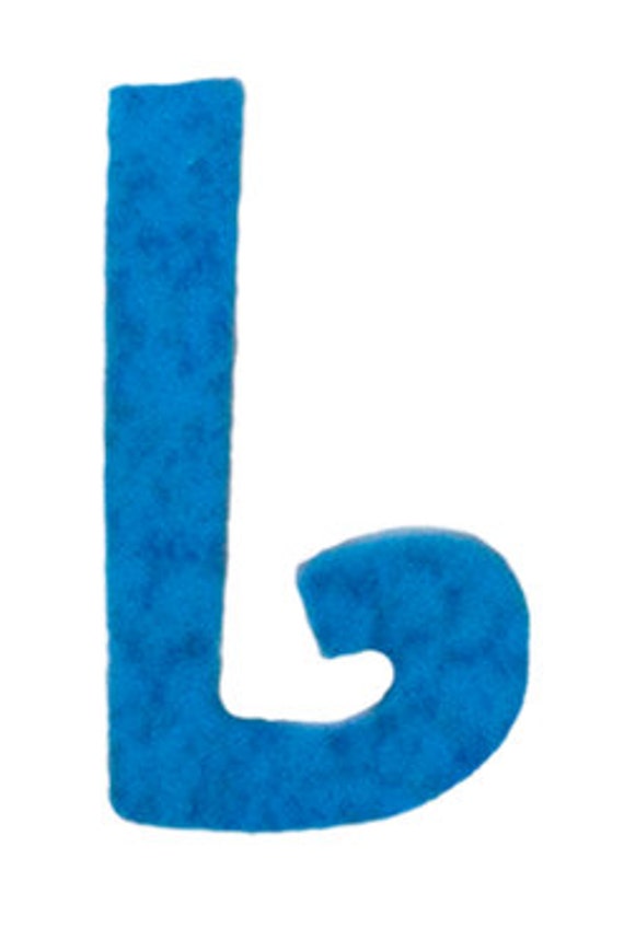 Turquoise Blue Letter L