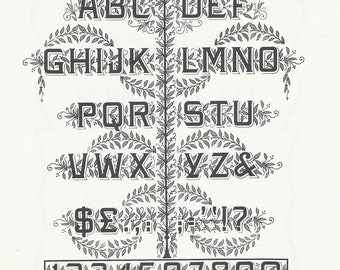 Popular items for victorian font on Etsy