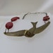 Ruby Quartz Bronze Bird Chain Necklace by tbyrddesigns on Etsy