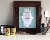 Items similar to Kitchen Measurement Conversion Art Print - Kitchen Art ...