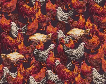 Chicken fabric | Etsy