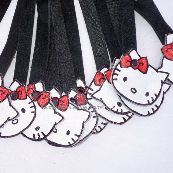 RESERVED Custom Hello Kitty Leather Flogger Whip FLG 119