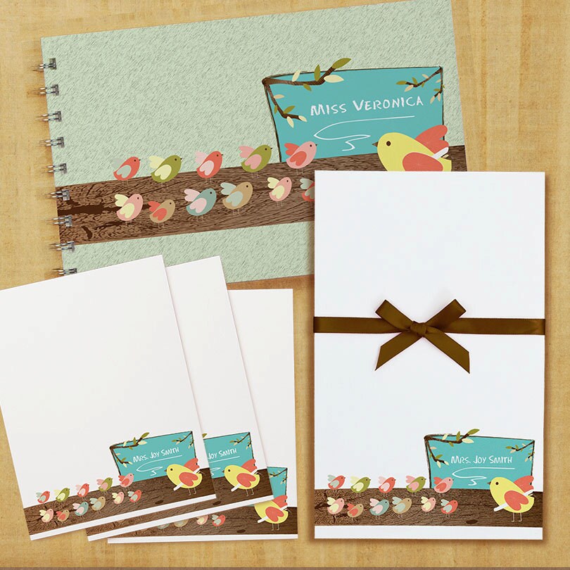 Stationery Set with Notepad Cards and Journal Classroom in