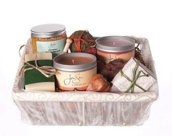 Popular items for candle gift basket on Etsy