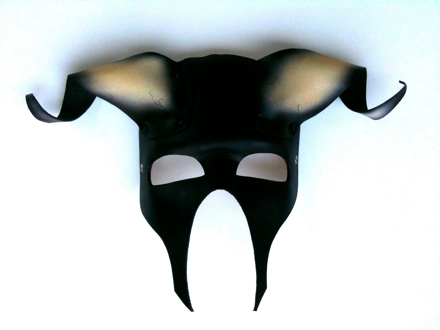 Minotaur Leather Mask version 2 by mrhydesleather on Etsy