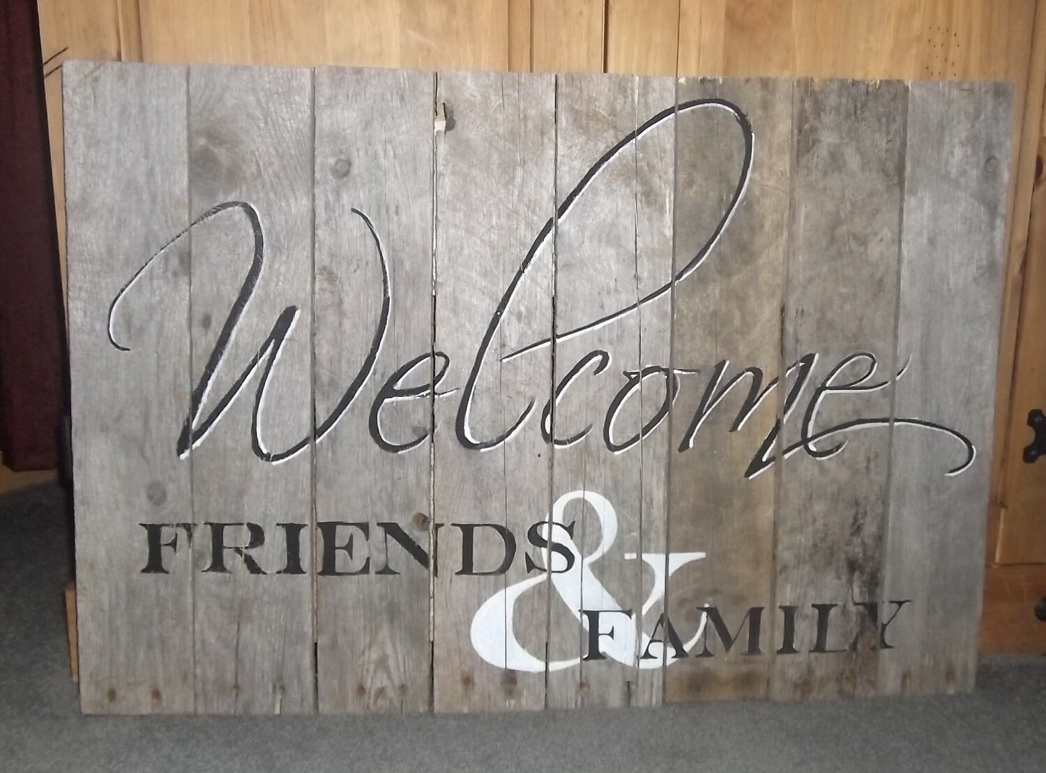 Welcome Sign Rustic Pallet Wood