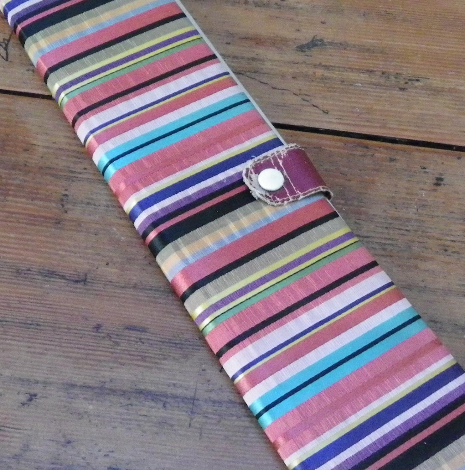 KNITTING NEEDLE CASE, Silk Stripes, Susan Bates, Vintage Needlework ...