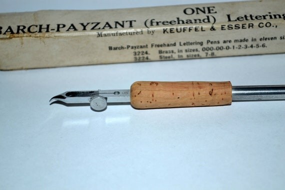 Vintage Barch Payzant freehand Lettering Pen