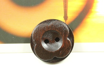 Brown Wooden Buttons Japanese Style Leather Texture by Lyanwood