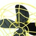 Vintage Electric Fan Yellow and Black