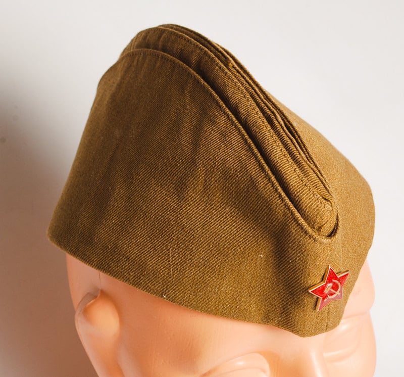 Vintage military field cap of the Soviet Army. garrison cap.