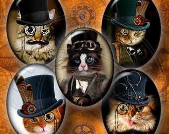 Unique steampunk cat related items | Etsy