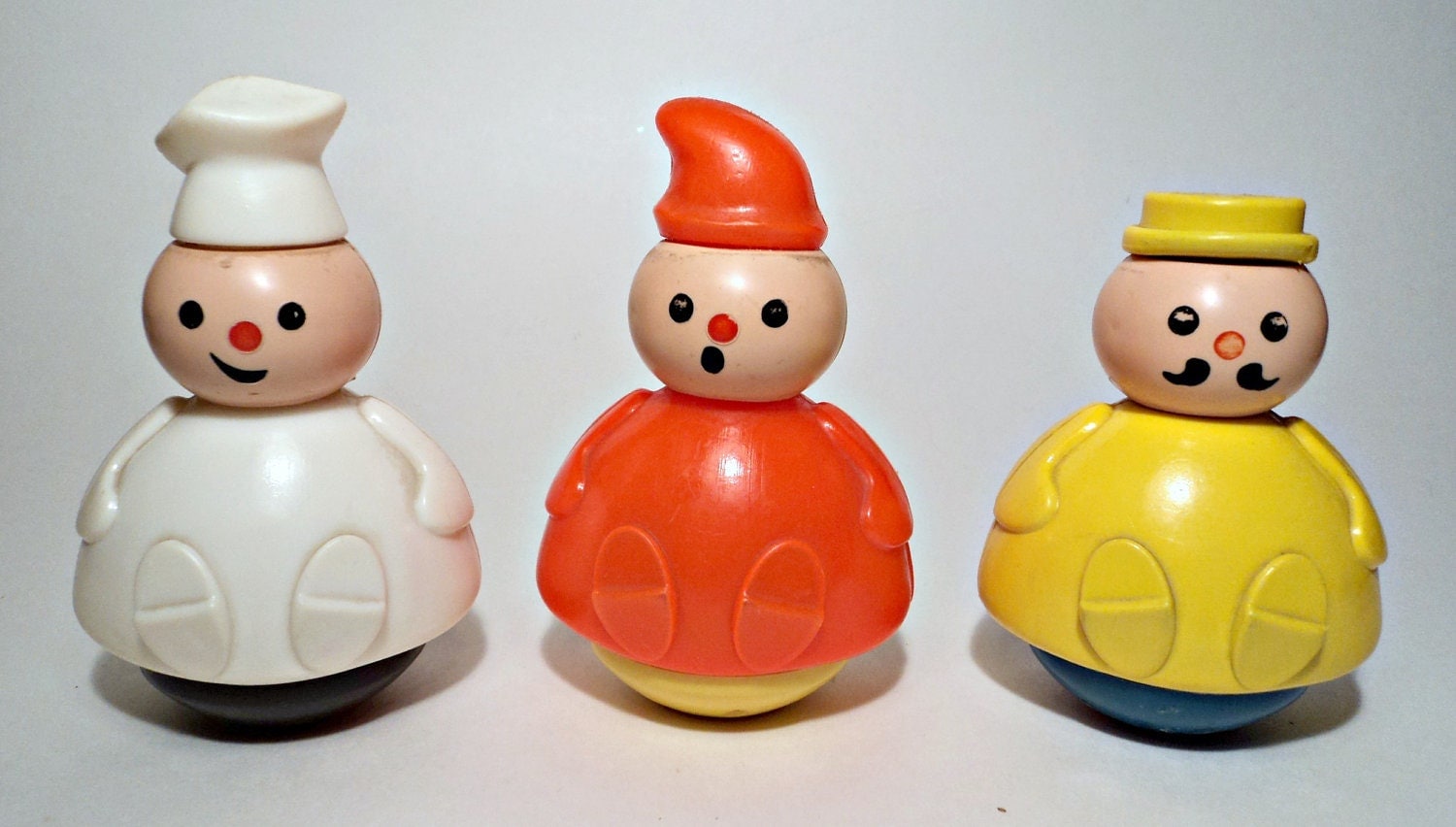 SALE 3 Vintage Fisher Price Wobble People The by TreasureCoveAlly
