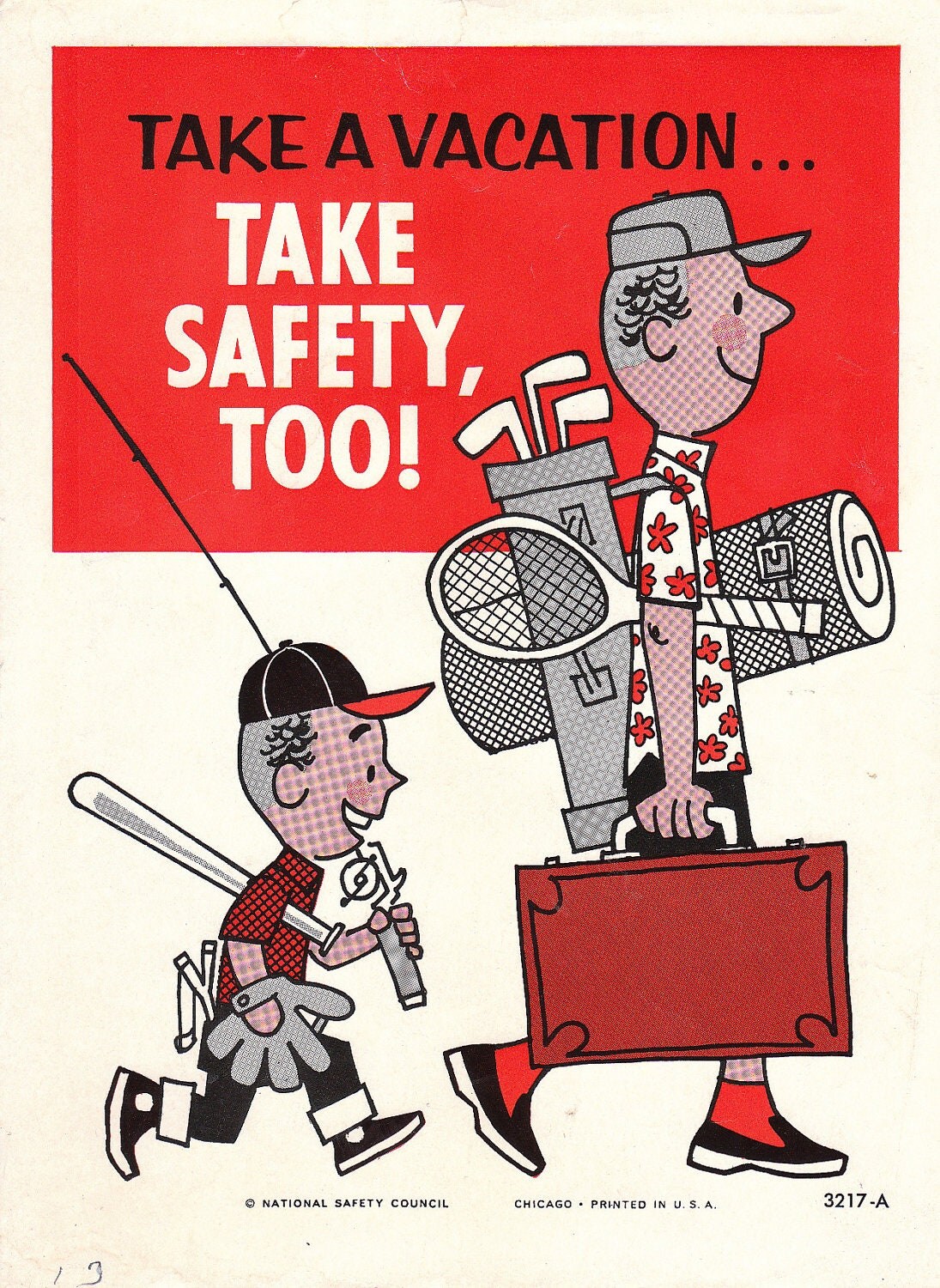 Vintage Work Safety Poster Take a vacation take by niminsshop