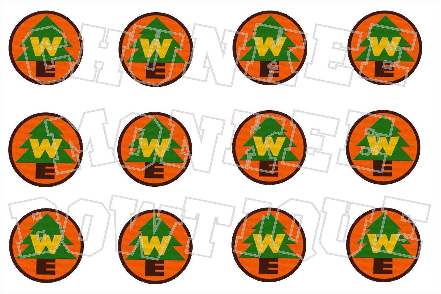Wilderness Explorer badge pin bottlecap image sheet