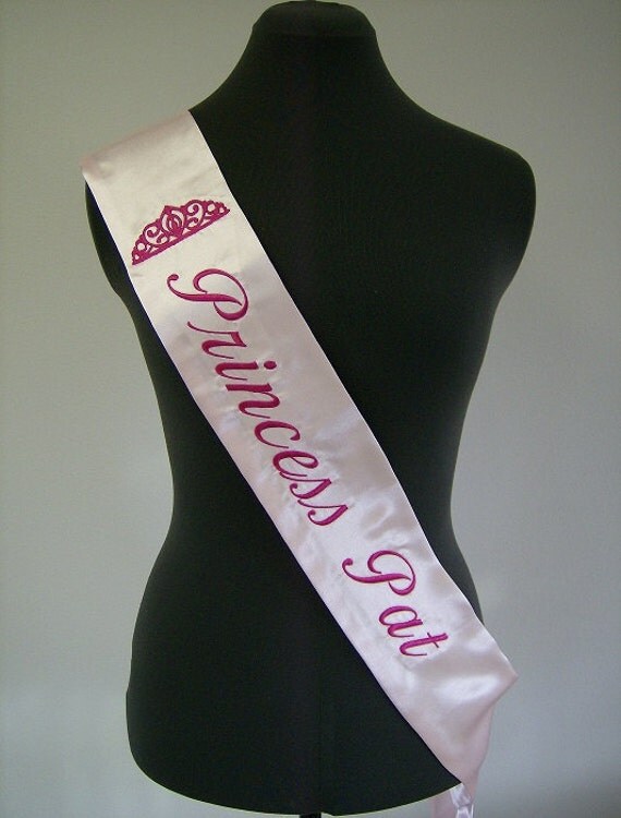 Princess Sash by SamanthasEmbroidery on Etsy